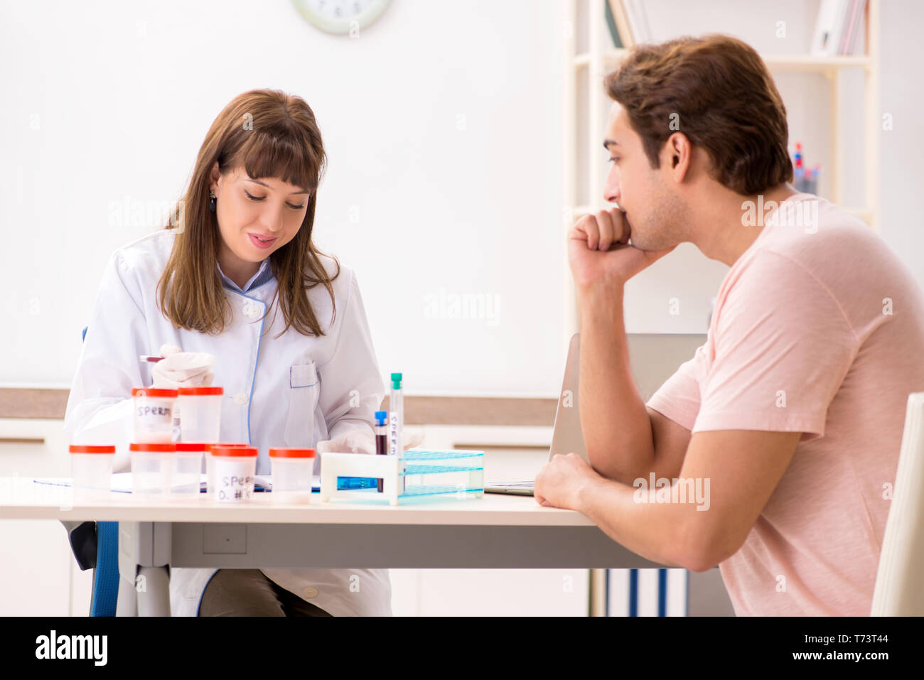 Male sperm donor visiting clinic Stock Photo - Alamy