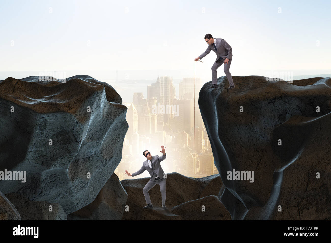 Businessman helping colleague hi-res stock photography and images - Alamy