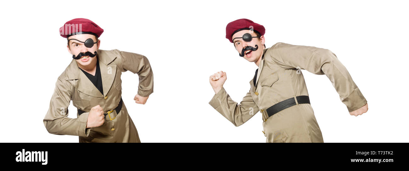 Funny soldier in military concept Stock Photo - Alamy