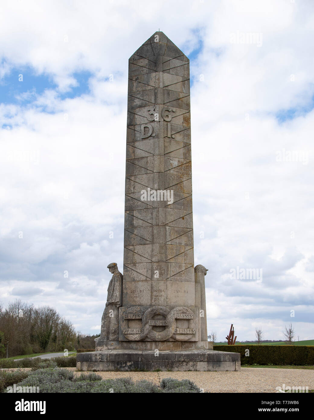 The memorial to French Basque soldiers who fought for France during the ...