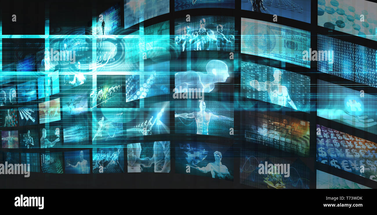 Science Technology Worldwide Research and Development Art Stock Photo ...