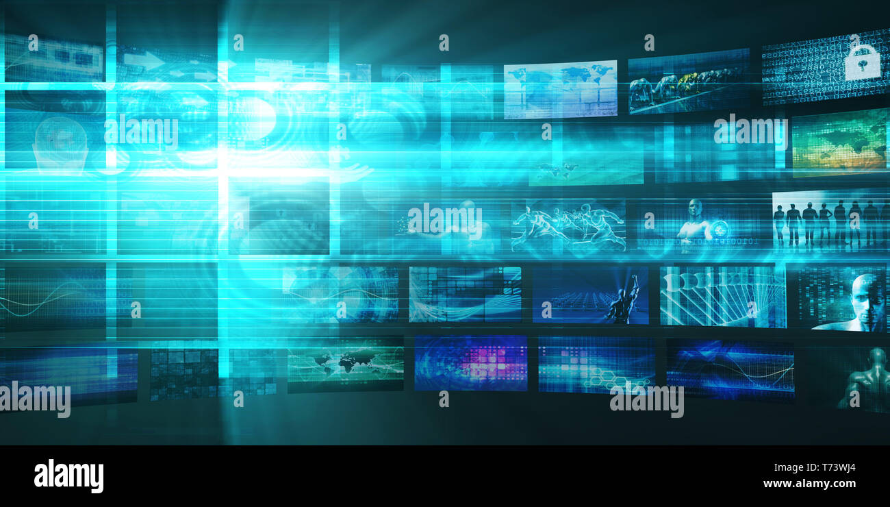 Technology Abstract Background with Tech Startup Industry Concept Stock ...