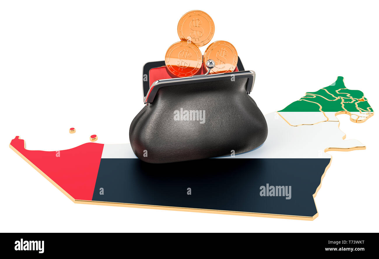 Banking, investment or financial concept in the UAE. 3D rendering ...