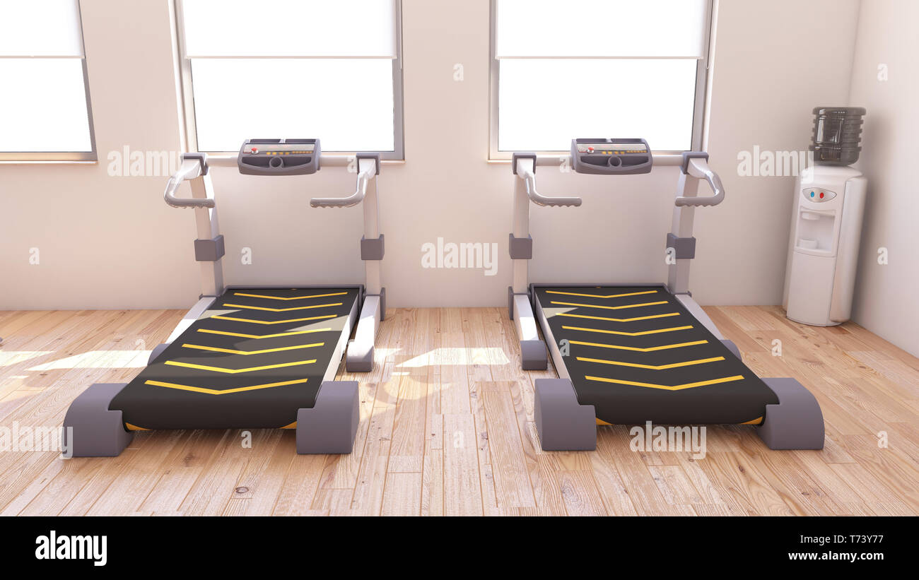 3D Render of a Interior view of a Gym Stock Photo - Alamy
