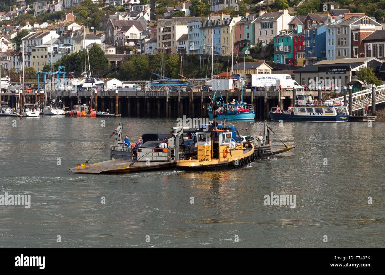 Car ferry crossing river dart hi-res stock photography and images - Alamy