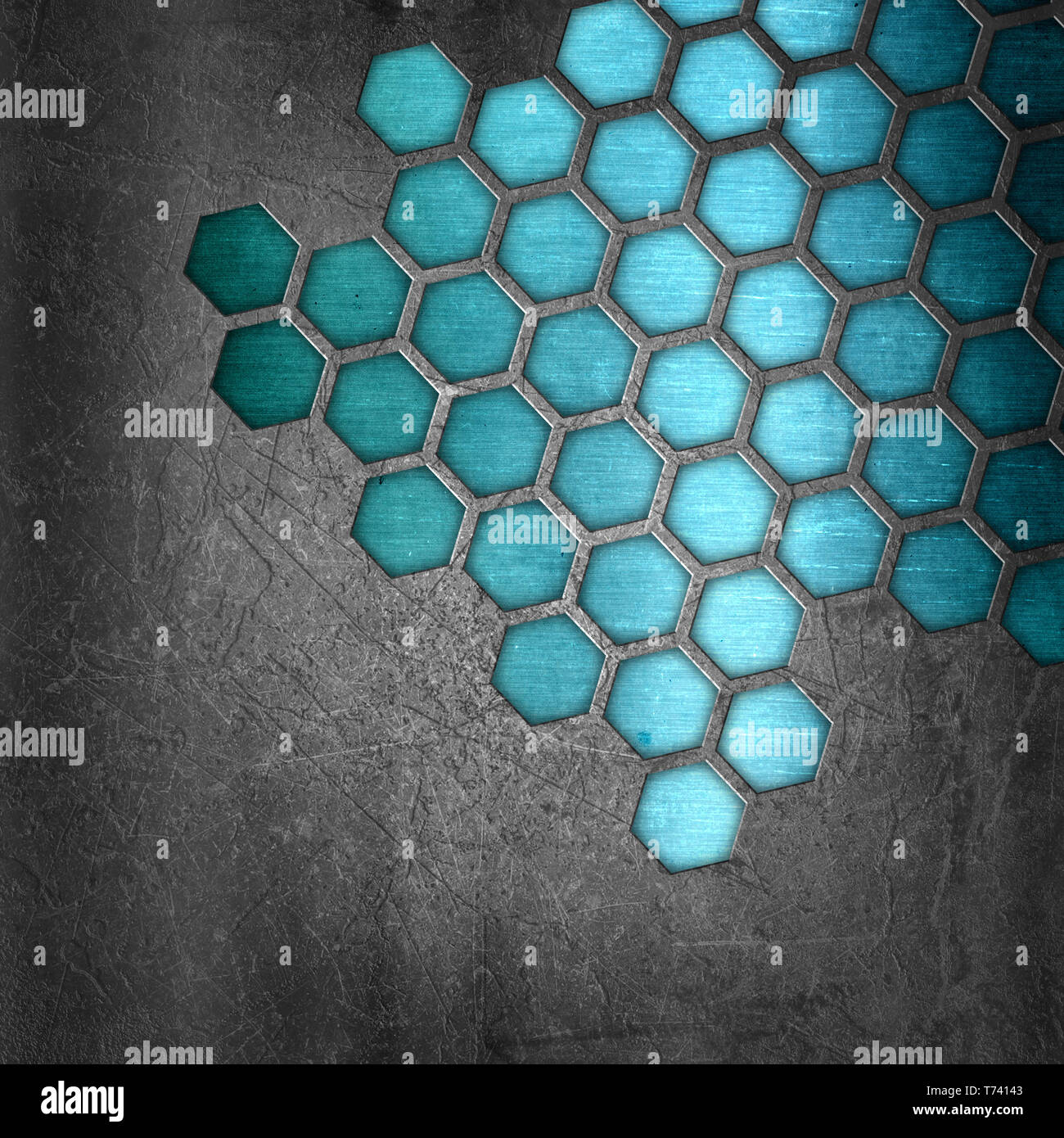 Abstract metal texture background with hexagonal cut out Stock Photo ...