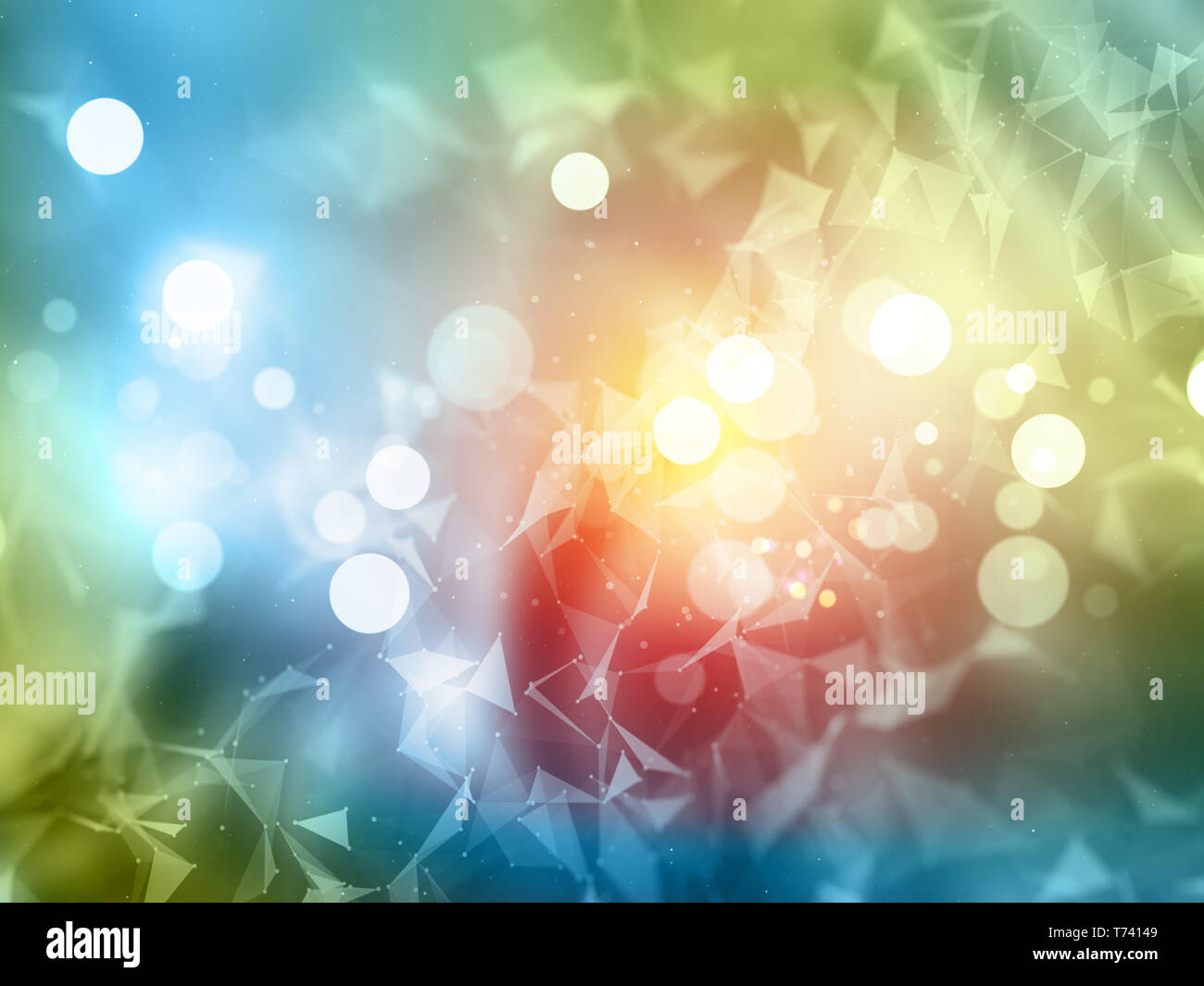 Abstract tech background with connecting dots and lines Stock Photo - Alamy