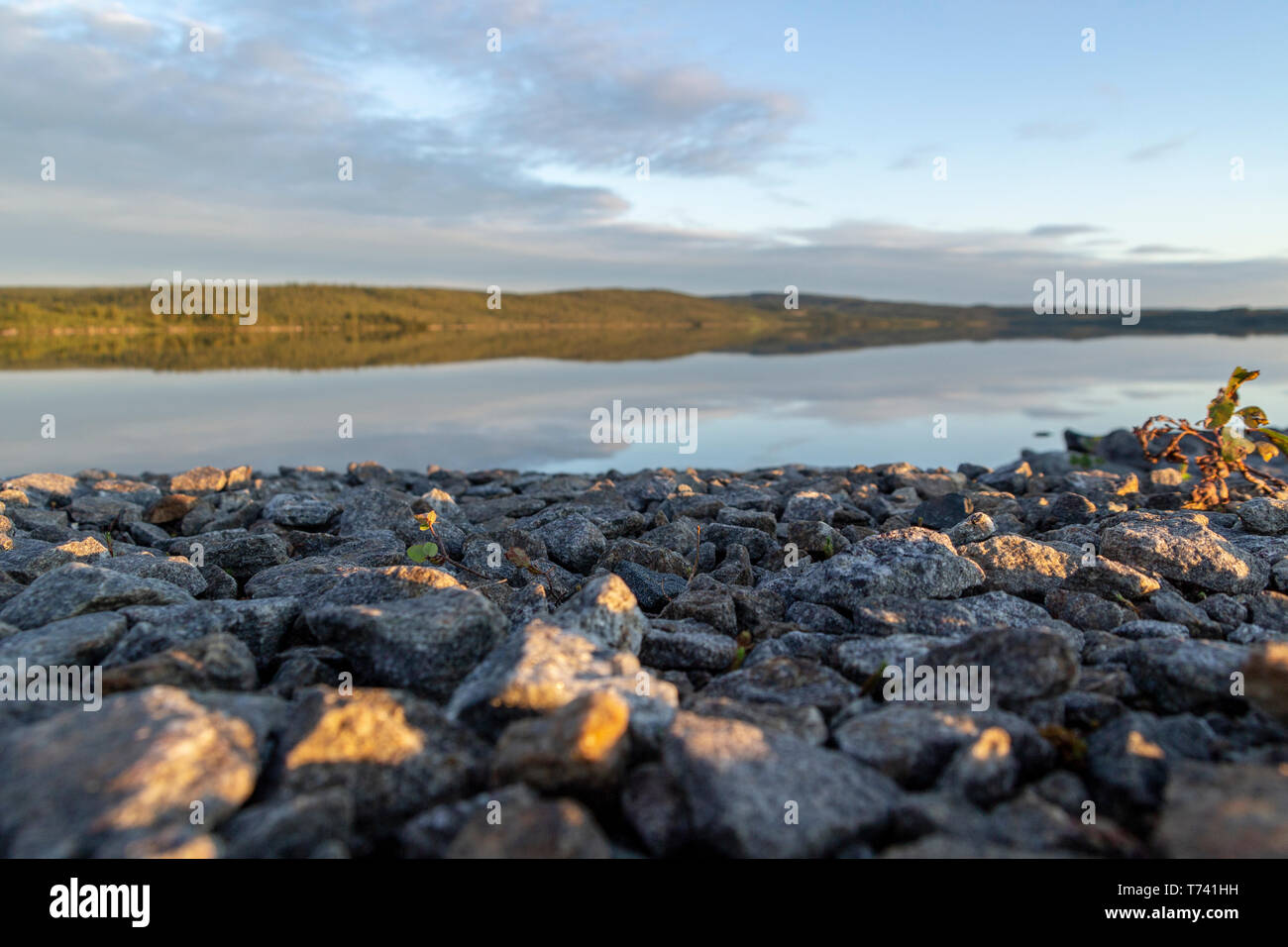 Reflection for natural grey stones for a corner Stock Photo - Alamy