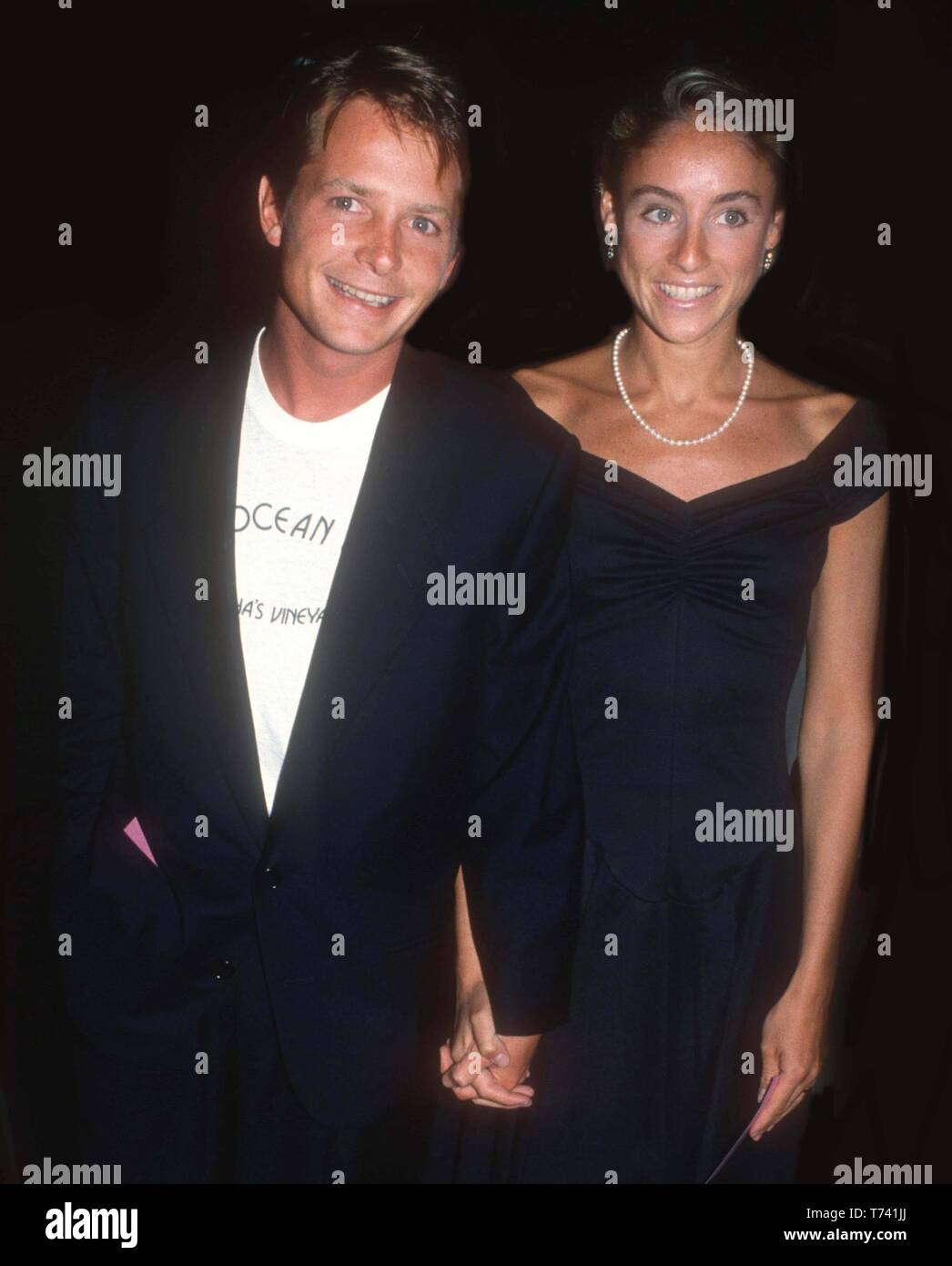 Michael J. Fox and Tracy Pollan 1988 Photo By John Barrett/PHOTOlink ...