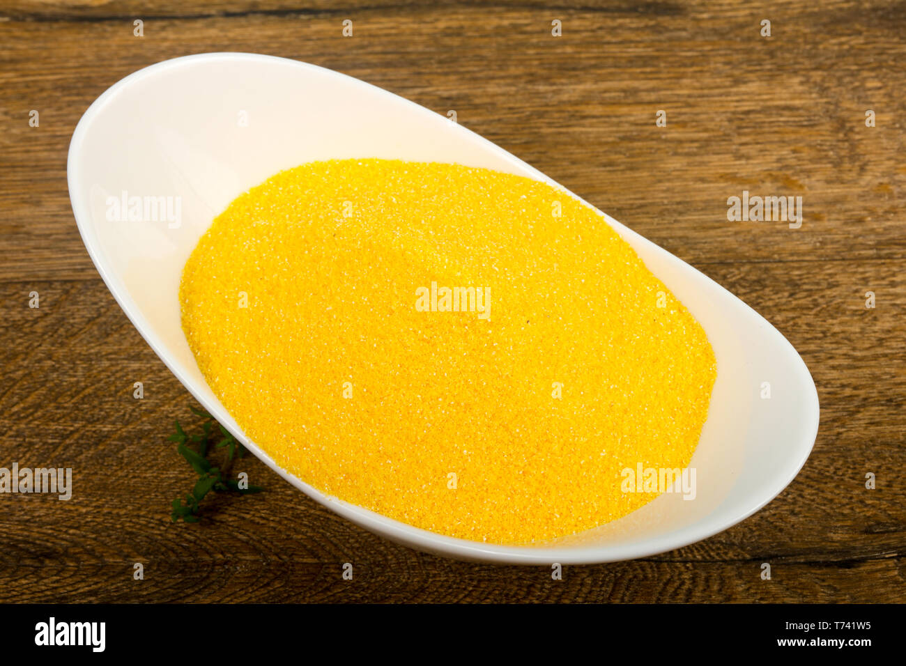 Raw polenta ready for cooking Stock Photo - Alamy