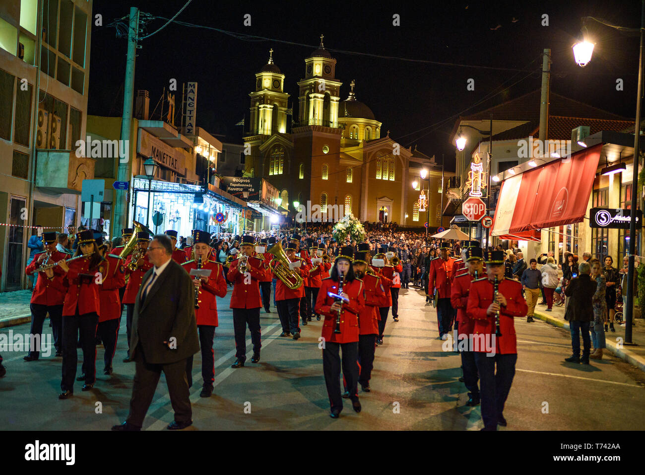 Crowd attend the Christian Orthodox Good Friday Epitaph procession ...
