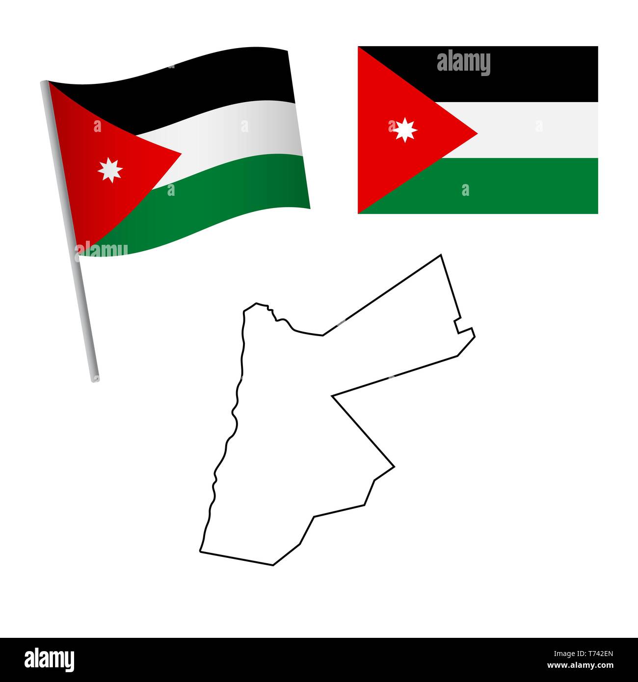 jordan flag and map. Patriotic background. National flag of Jordan ...