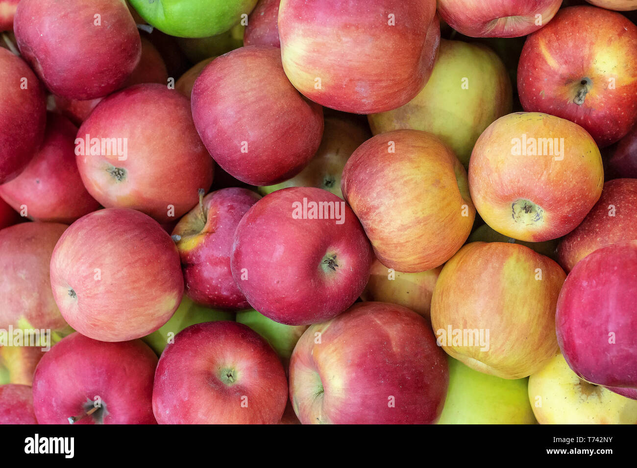 red apple close-up macro, background Stock Photo - Alamy