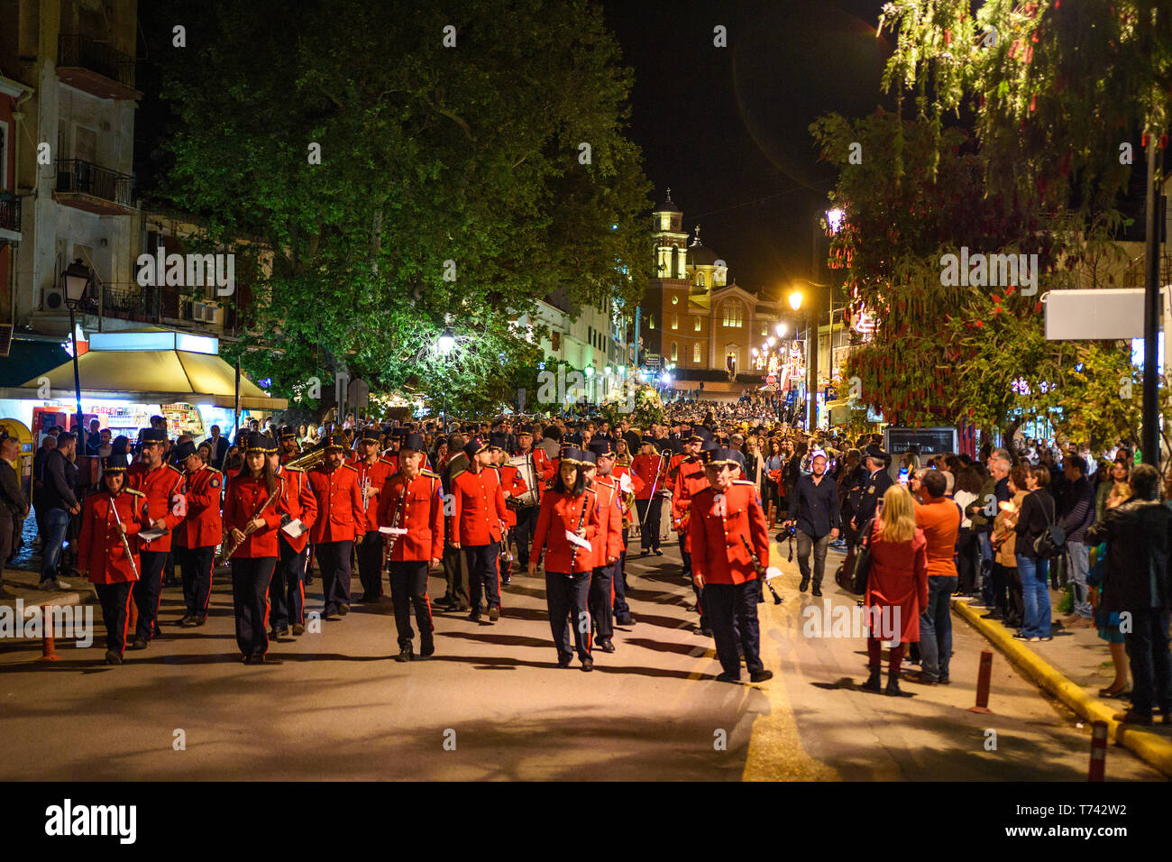 Crowd attend the Christian Orthodox Good Friday Epitaph procession ...
