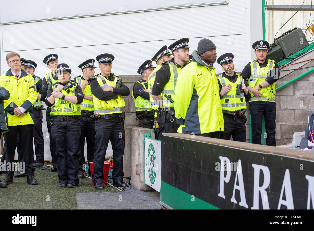 Hibs vs Hearts, Easter Road Stadium, Police, G4S security control room ...