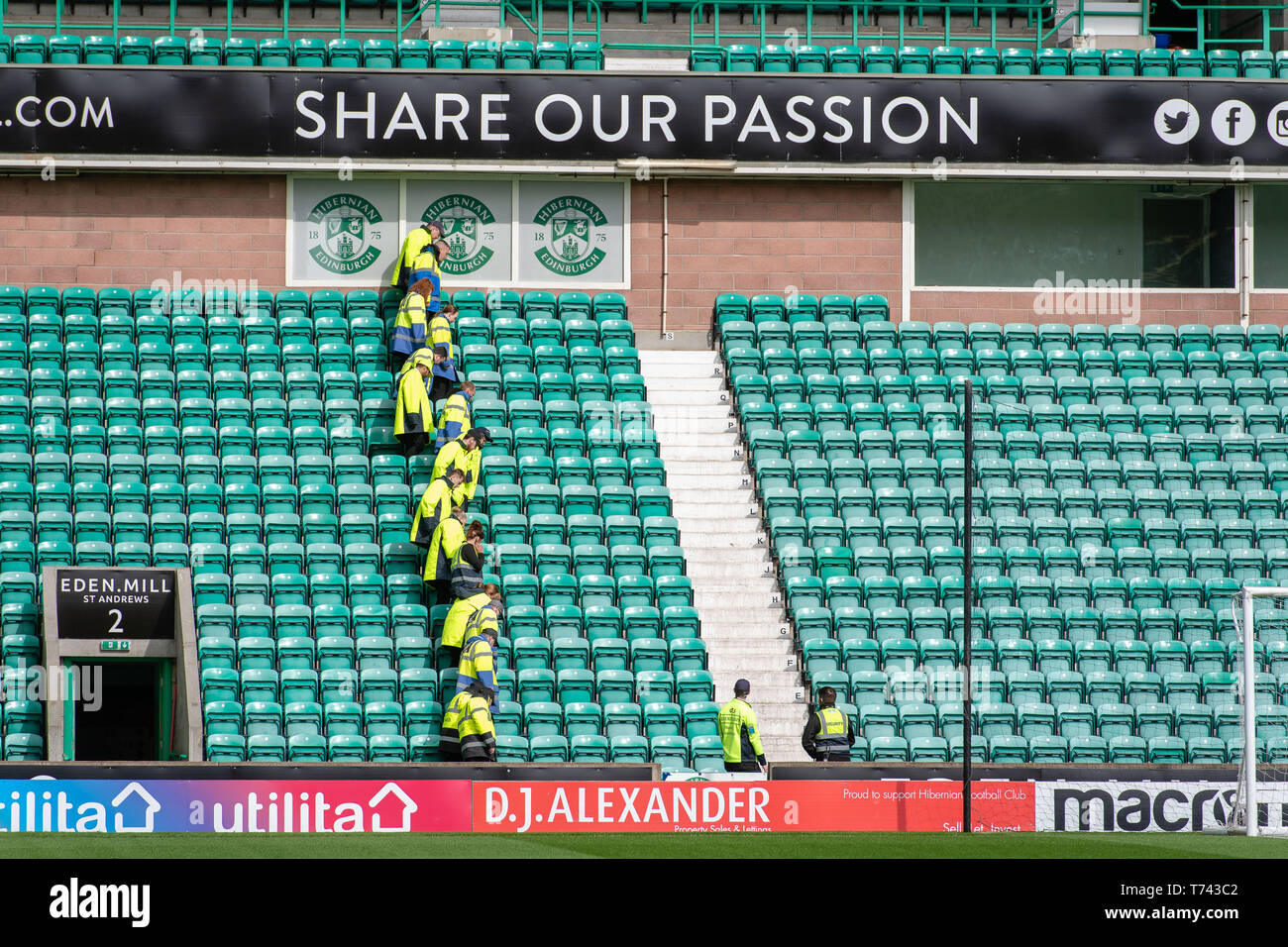 Hibs vs Hearts, Easter Road Stadium, Police, G4S security control room ...