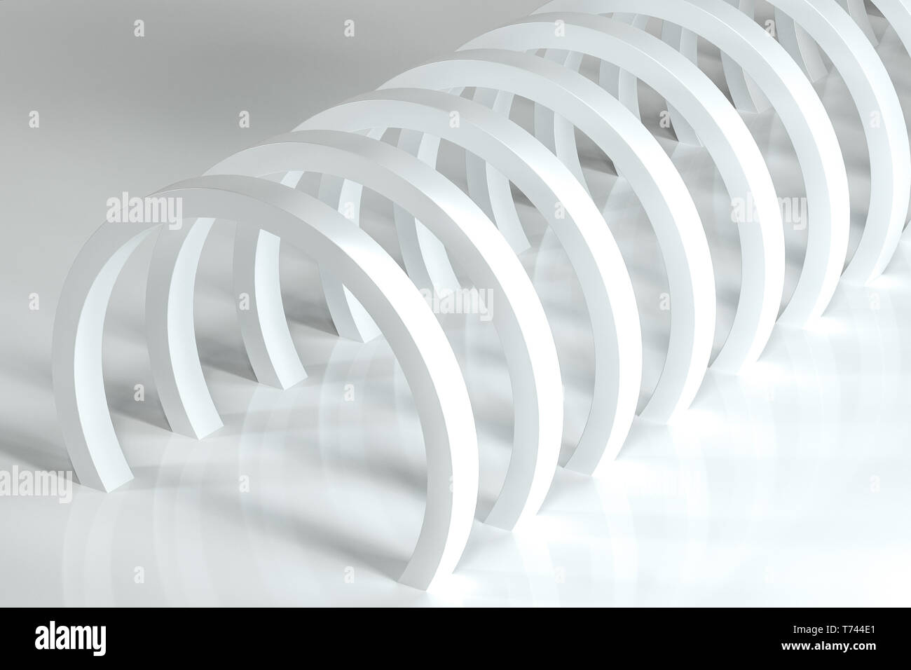 3d rendering, bright science-fiction tunnel, bright background ...