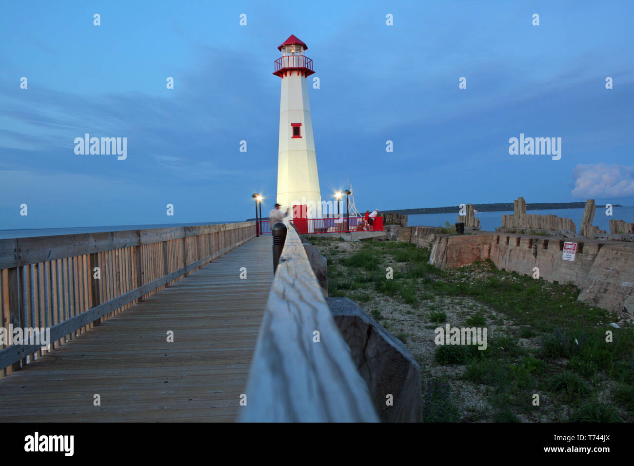 St. Ignace, Michigan Lighthouse Evening Stock Photo - Alamy