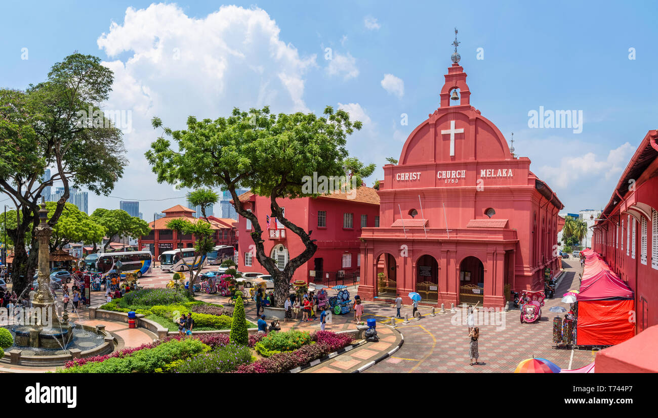 Malacca malaysia tower at christ church square hi-res stock photography ...