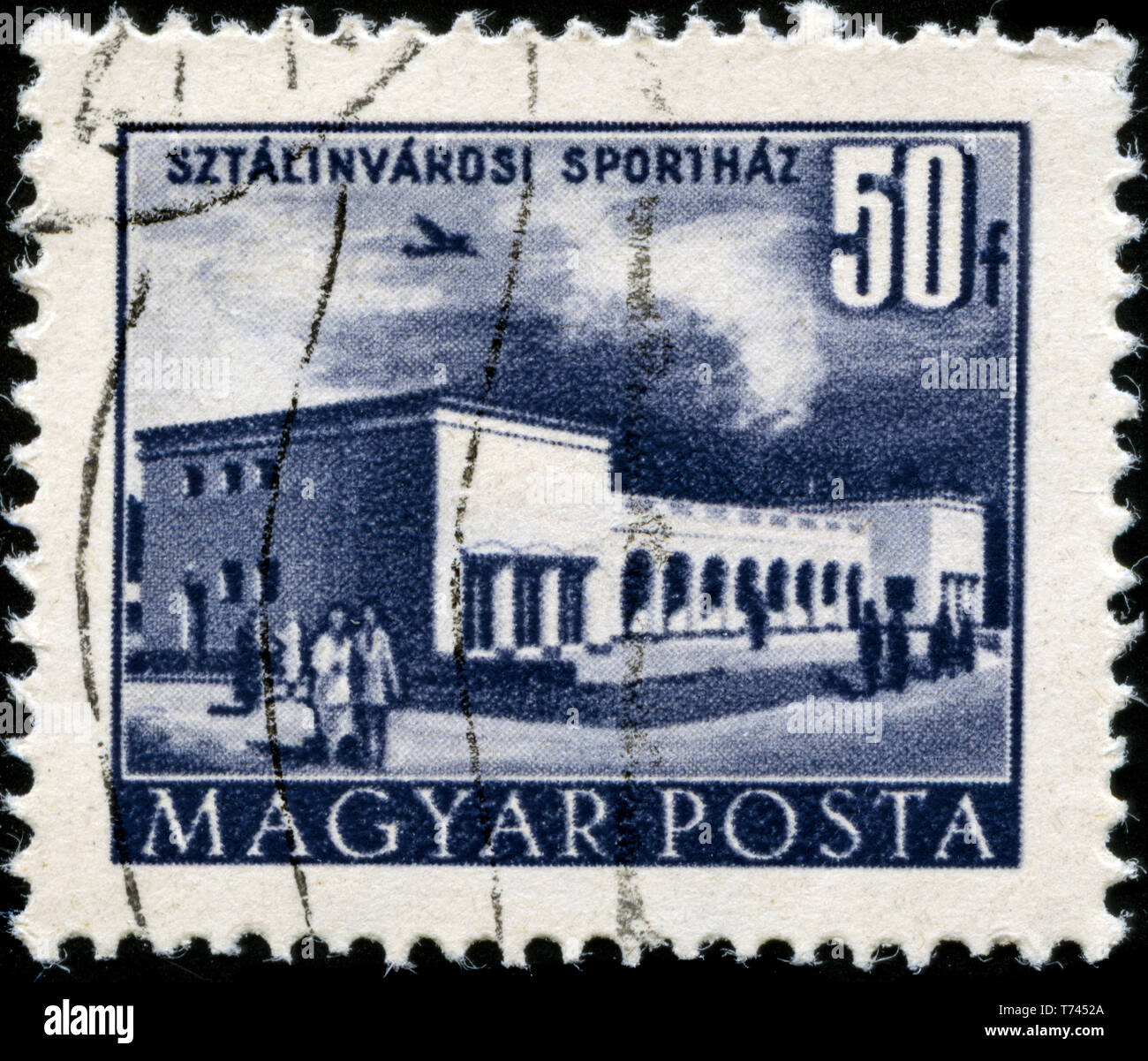 Postage stamp from Hungary in the Buildings of the Five-Year-Plan in ...