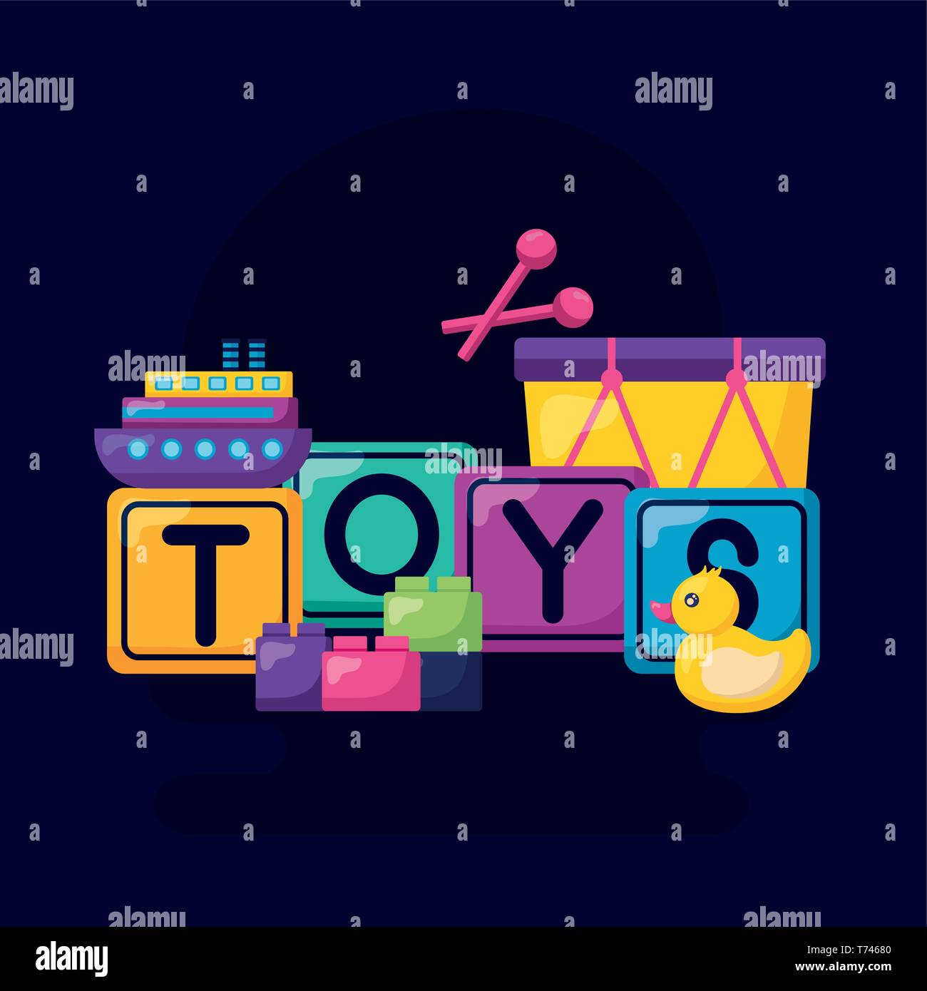 kids toys design Stock Vector Image & Art - Alamy
