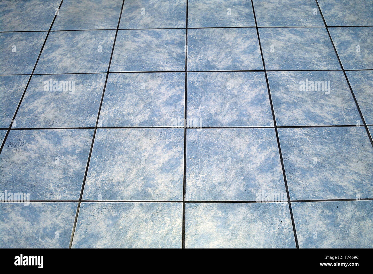Blue Tiled Floor Background Stock Photo - Alamy