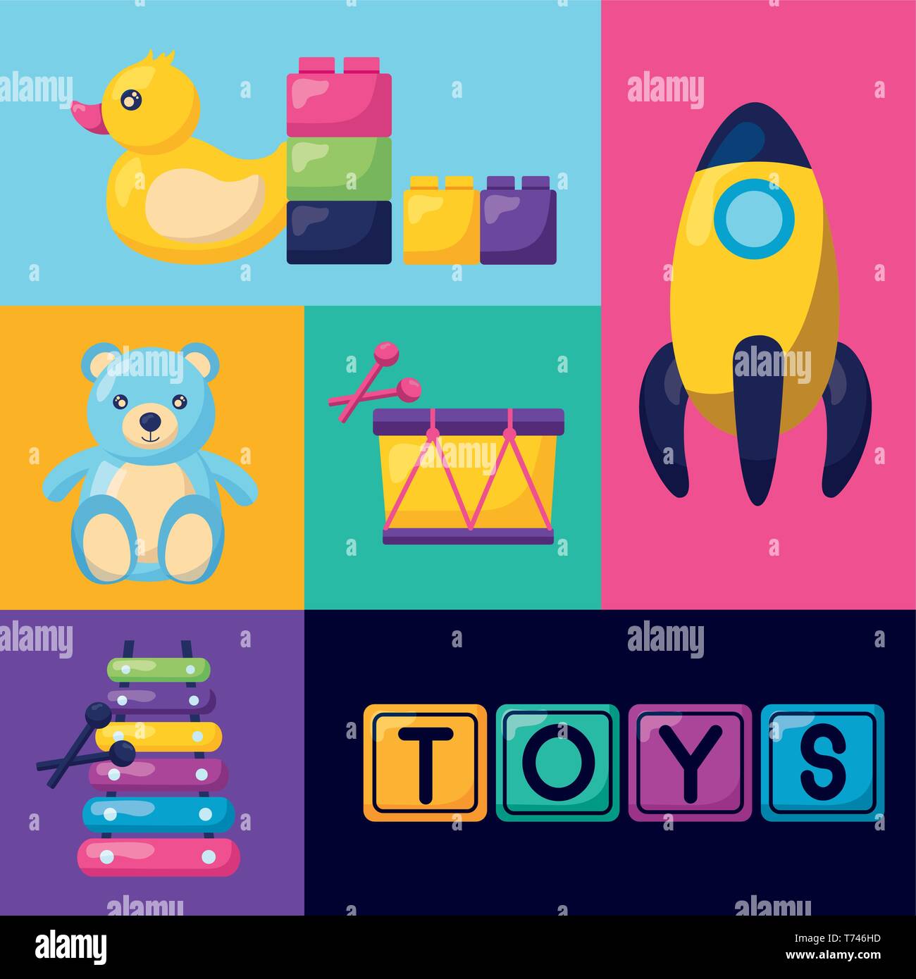 kids toys design Stock Vector Image & Art - Alamy