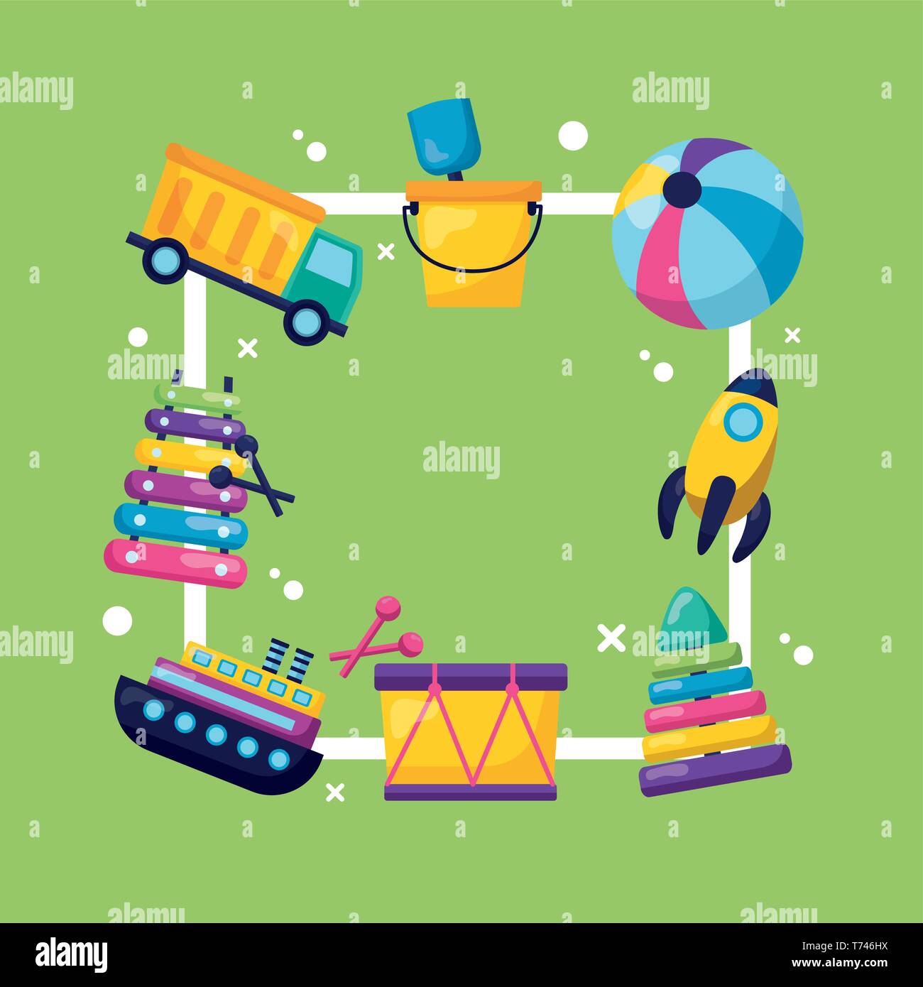 kids toys design Stock Vector Image & Art - Alamy