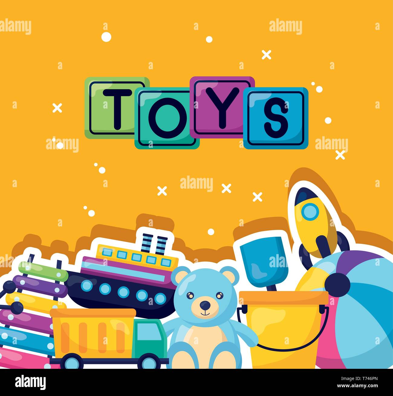 kids toys design Stock Vector Image & Art - Alamy