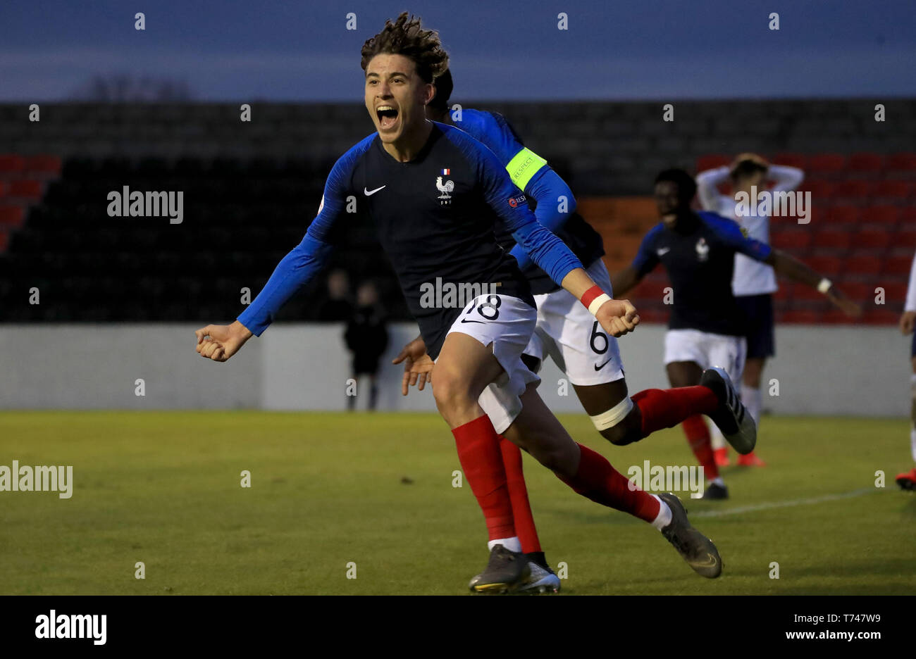 Adil aouchiche france celebrates scoring hi-res stock photography and ...