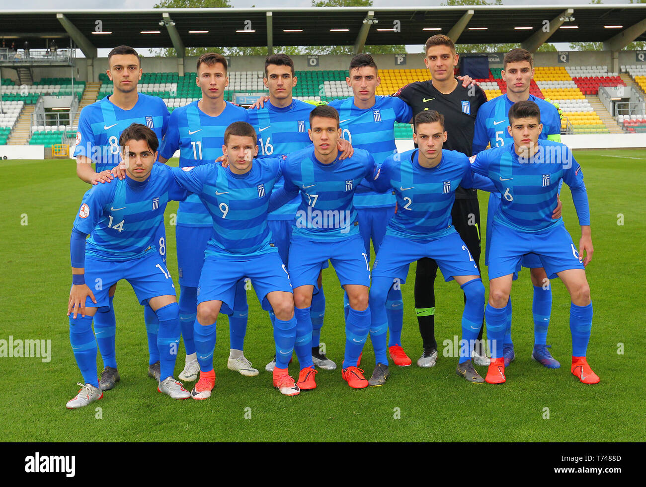Greece team pictured before the 2019 UEFA European Under-17 ...