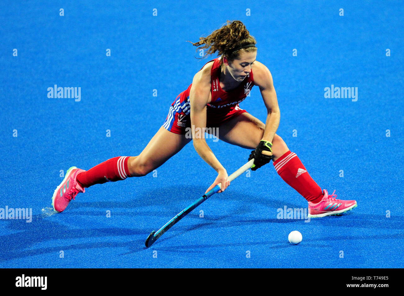 Great Britain's Anna Toman during the FIH Pro League match at the Lee ...