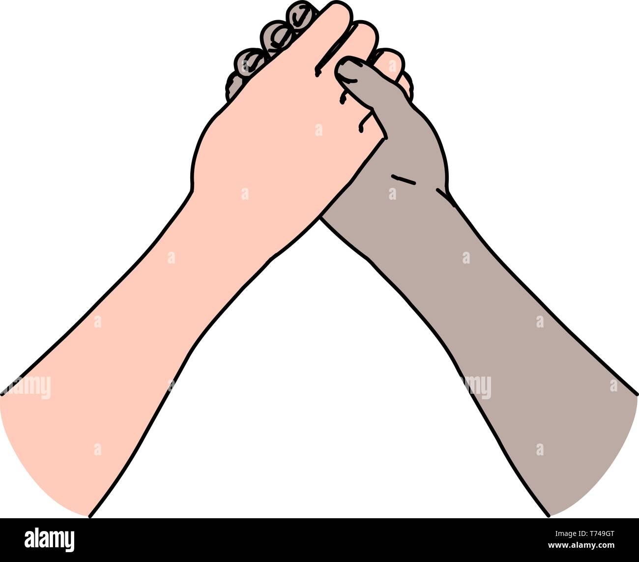 Two crossed man's hands symbolized conflict and arm wrestling or ...