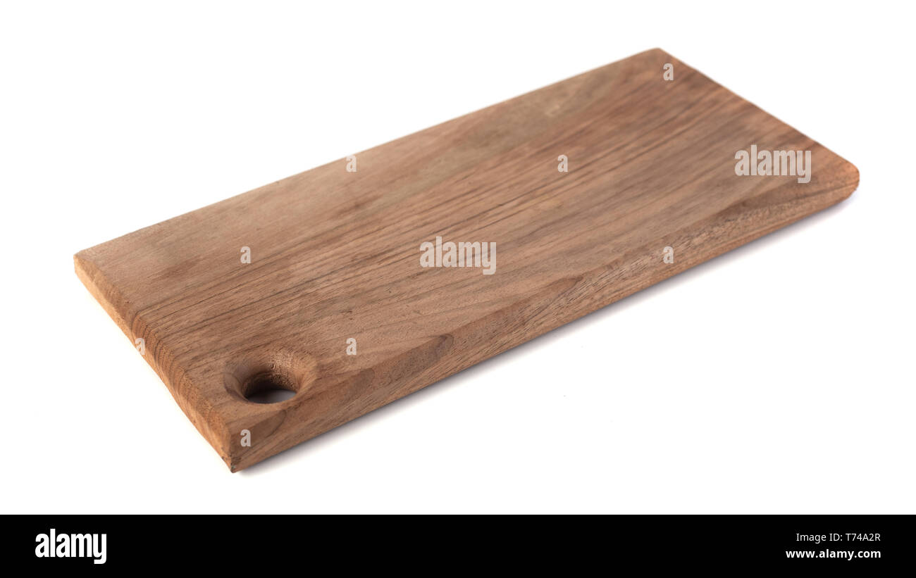 Wooden kitchen board isolated on white background, tools Stock Photo ...