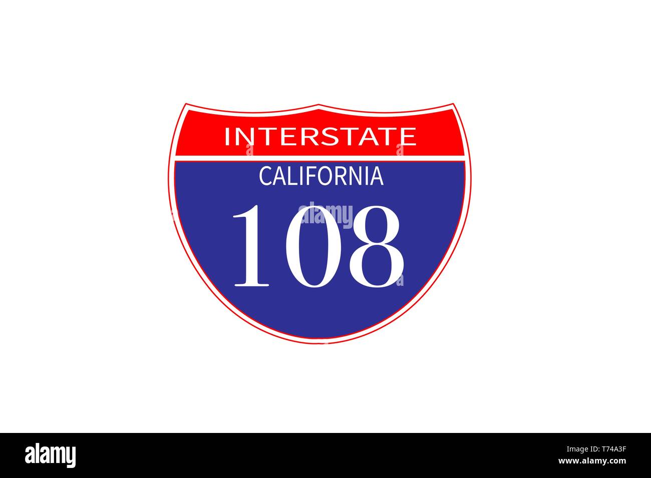 California highway road sign vector illustration Stock Vector Image ...