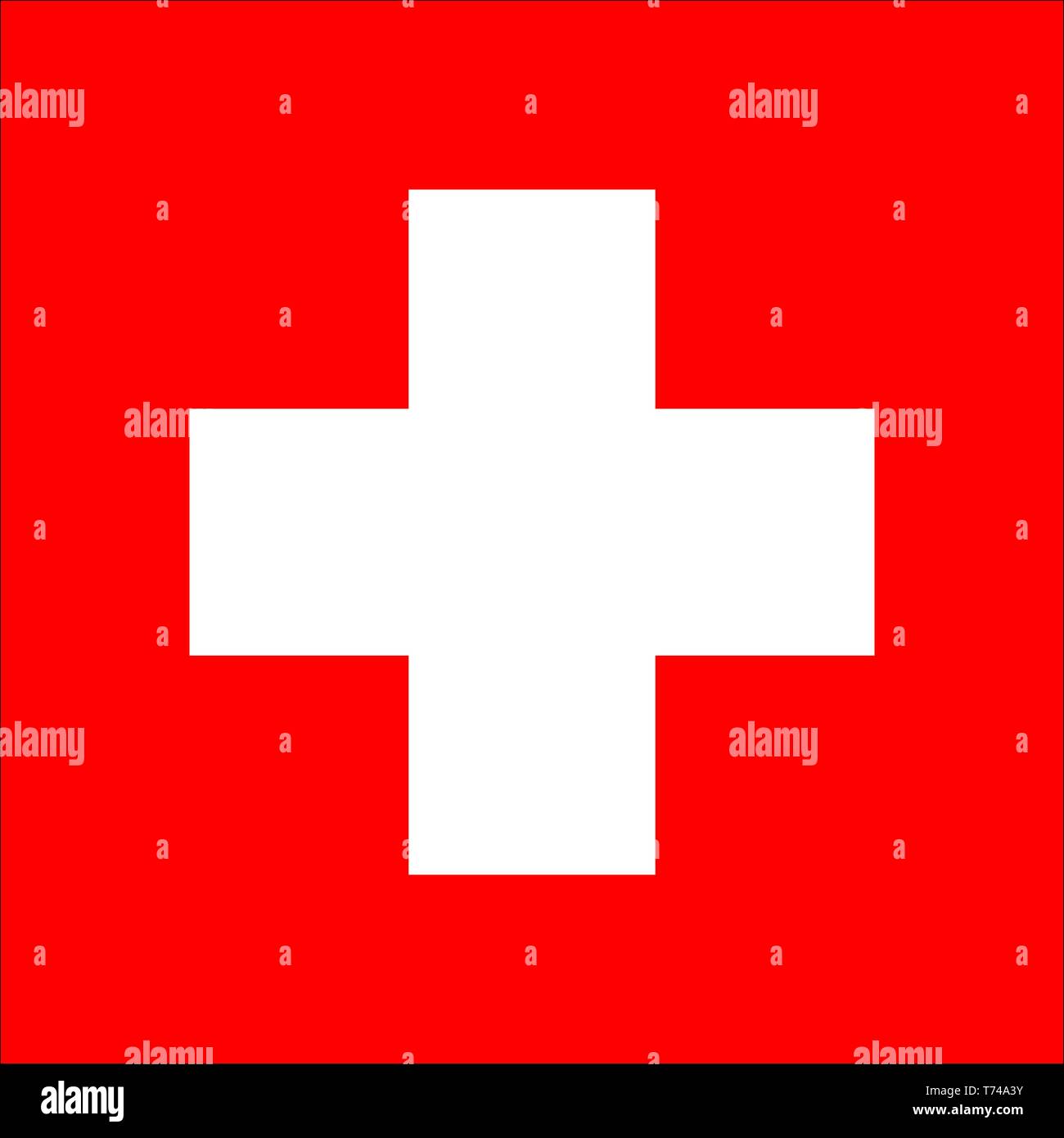 Switzerland flag vector icon Stock Vector Image & Art - Alamy