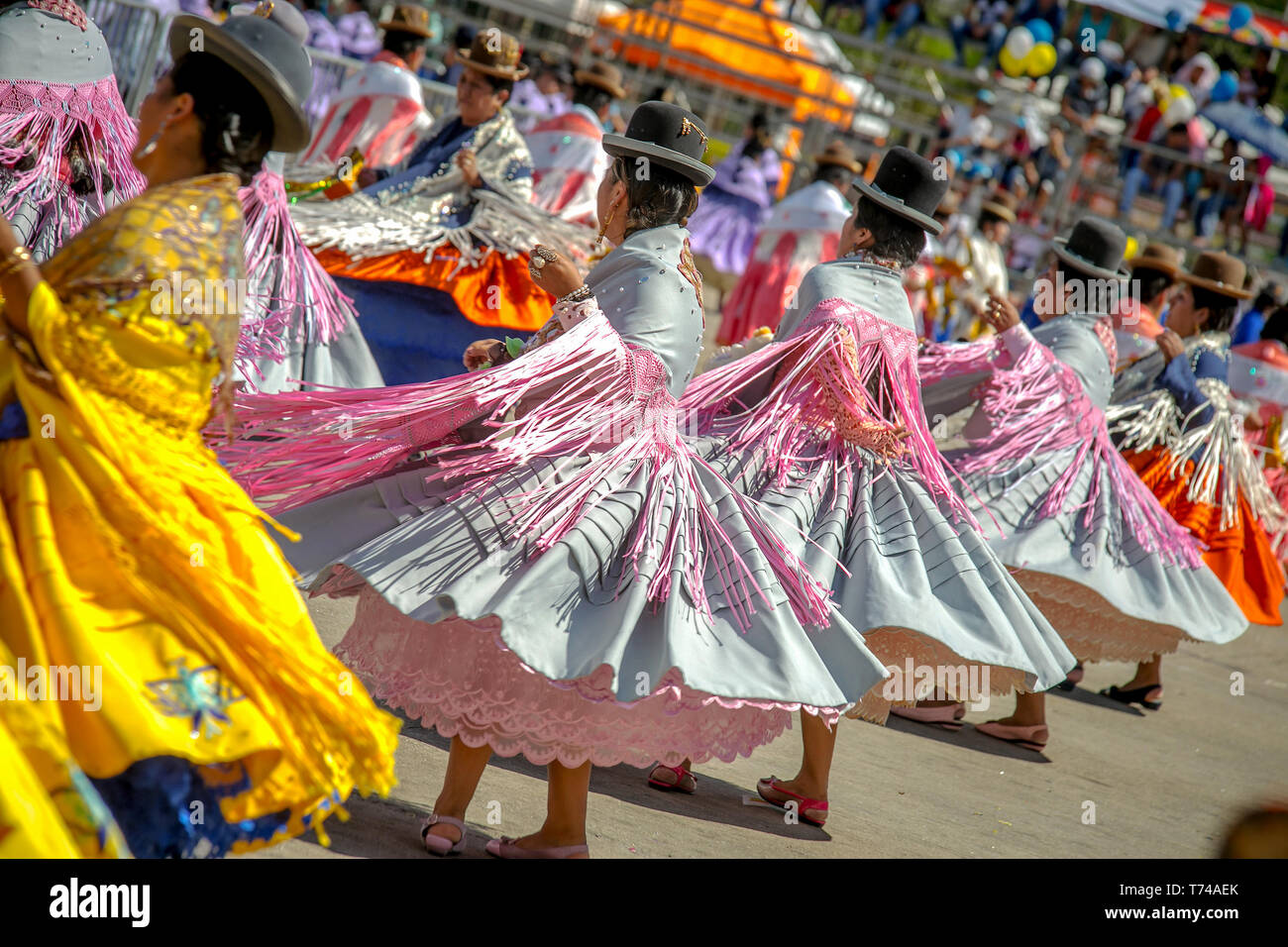 Bolivian dancers dance the traditional course in Sao Paulo Stock Photo ...