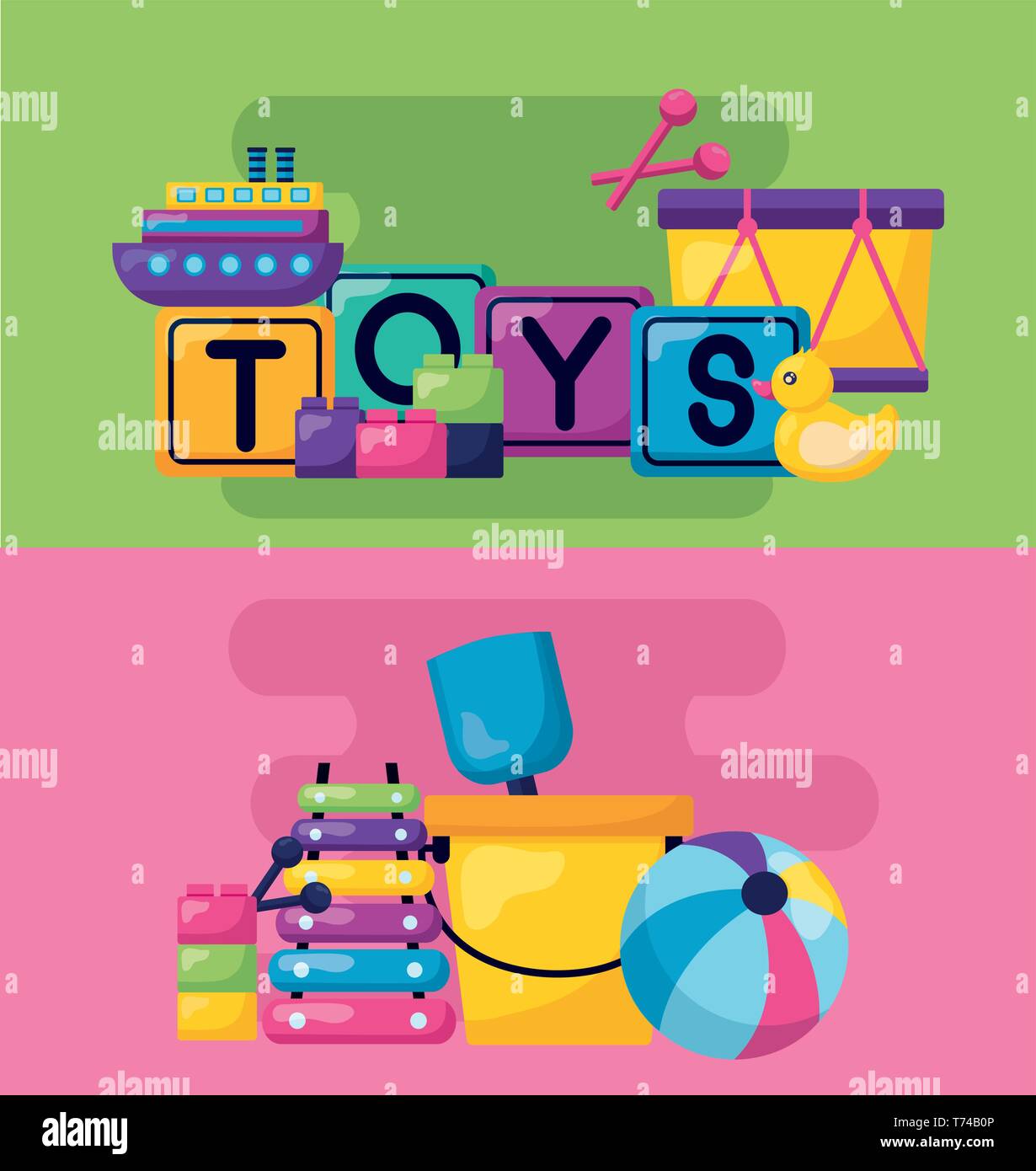 kids toys design Stock Vector Image & Art - Alamy