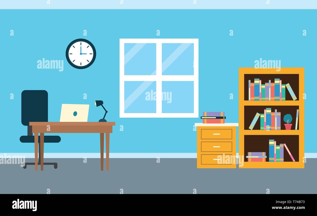 office workplace background Stock Vector Image & Art - Alamy