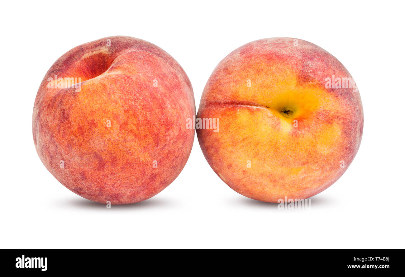 Two peach sliced isolated hi-res stock photography and images - Alamy