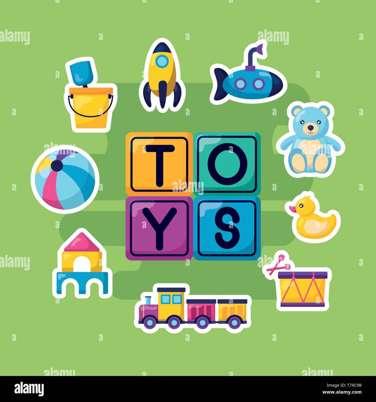 kids toys design Stock Vector Image & Art - Alamy