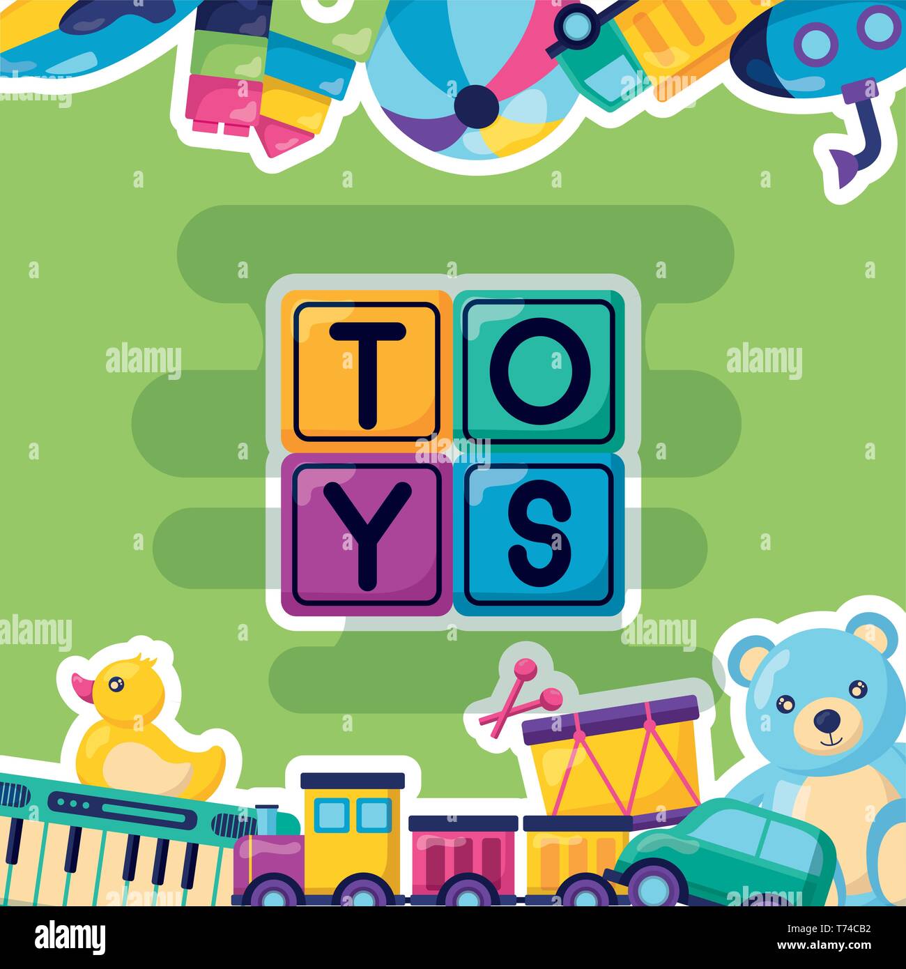 kids toys design Stock Vector Image & Art - Alamy