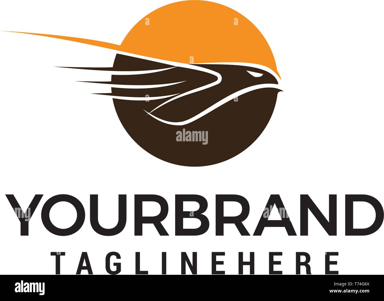 flying eagle logo design concept template vector Stock Vector Image ...