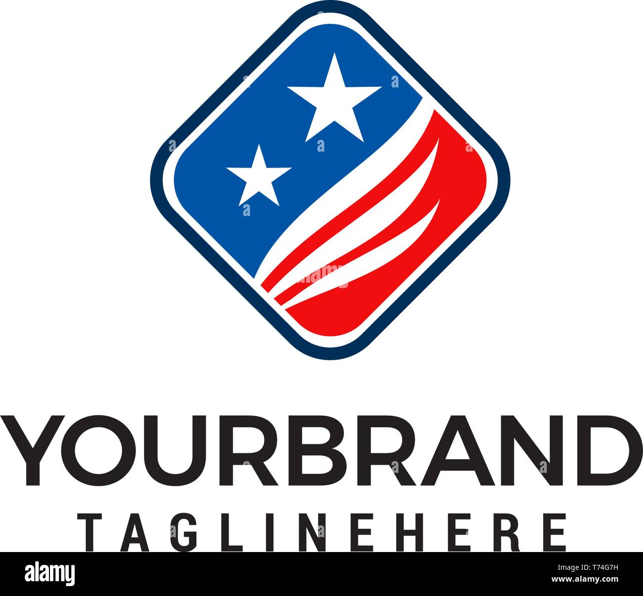 wings american logo design concept template vector Stock Vector Image ...