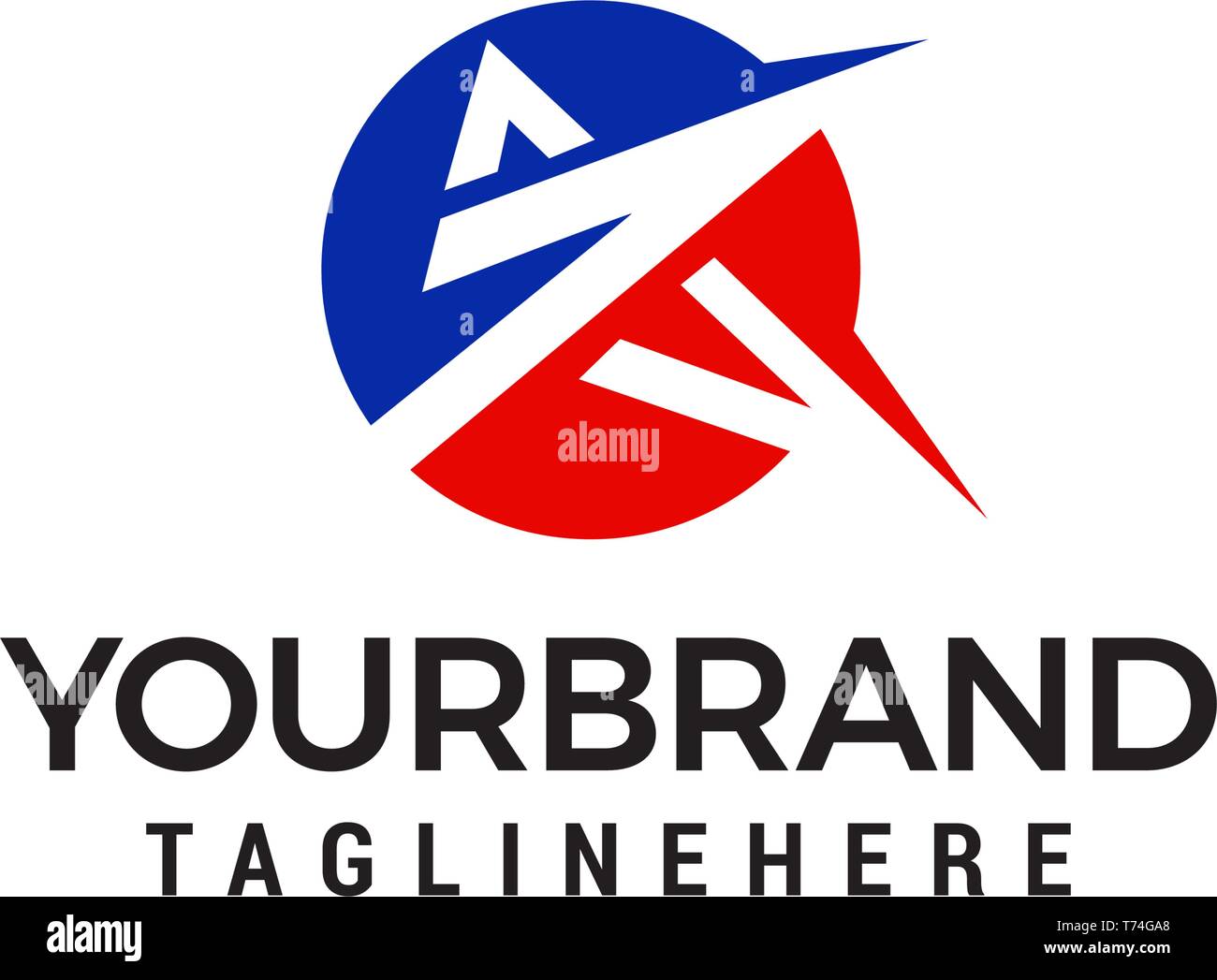 A Letter star circle logo design concept template vector Stock Vector ...