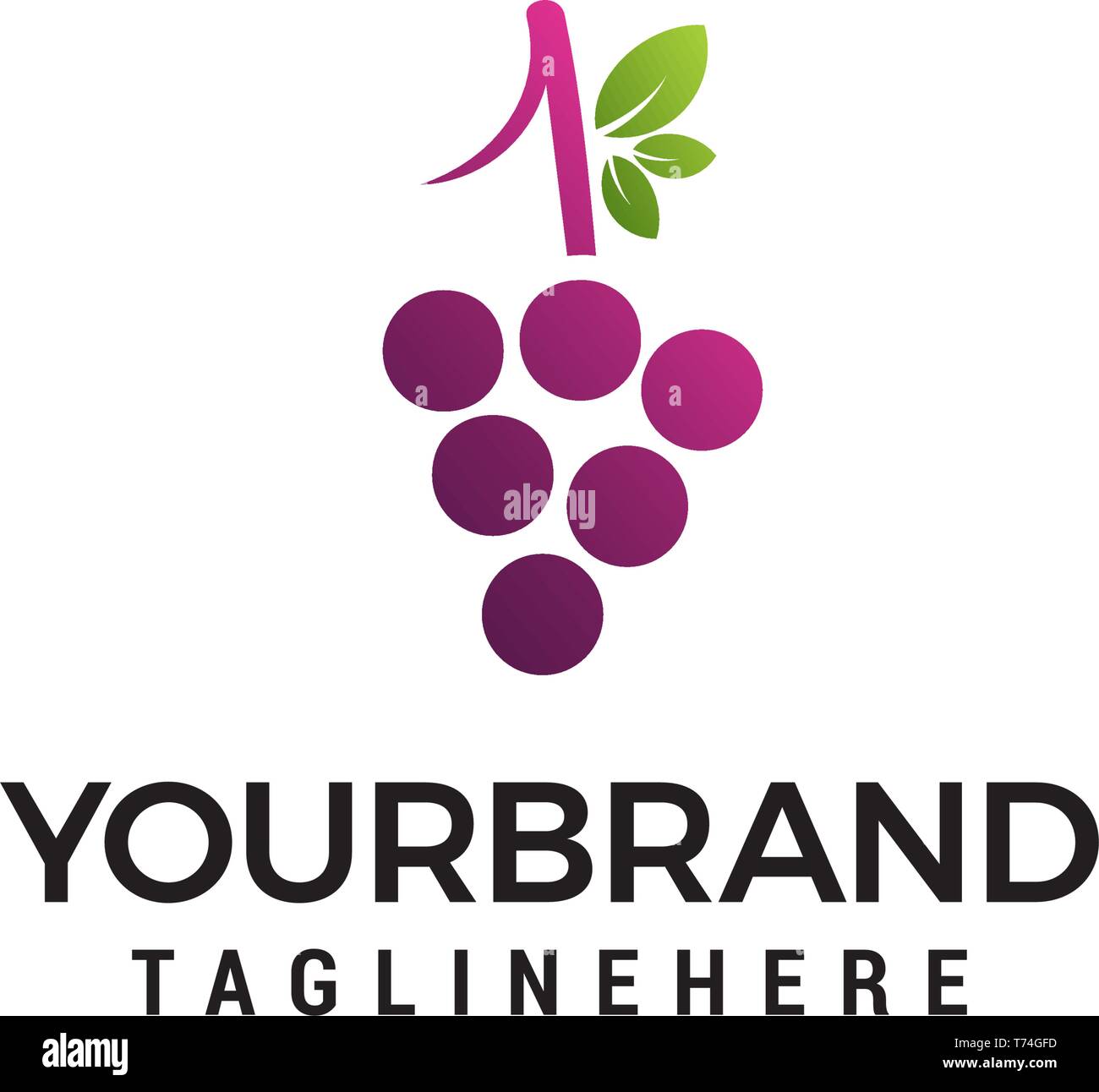 grape logo design concept template vector Stock Vector Image & Art - Alamy