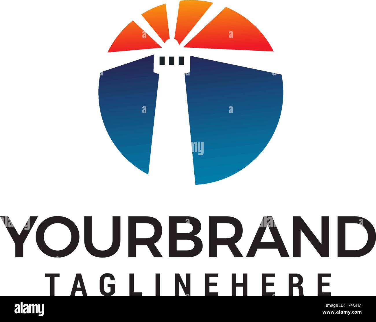 mercusuar logo design concept template vector Stock Vector Image & Art ...