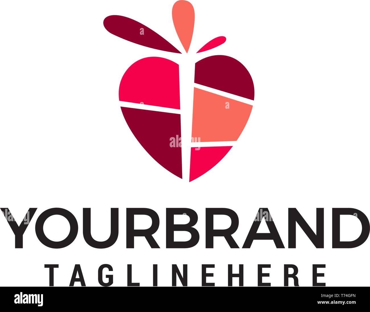 heart logo design concept template vector Stock Vector Image & Art - Alamy
