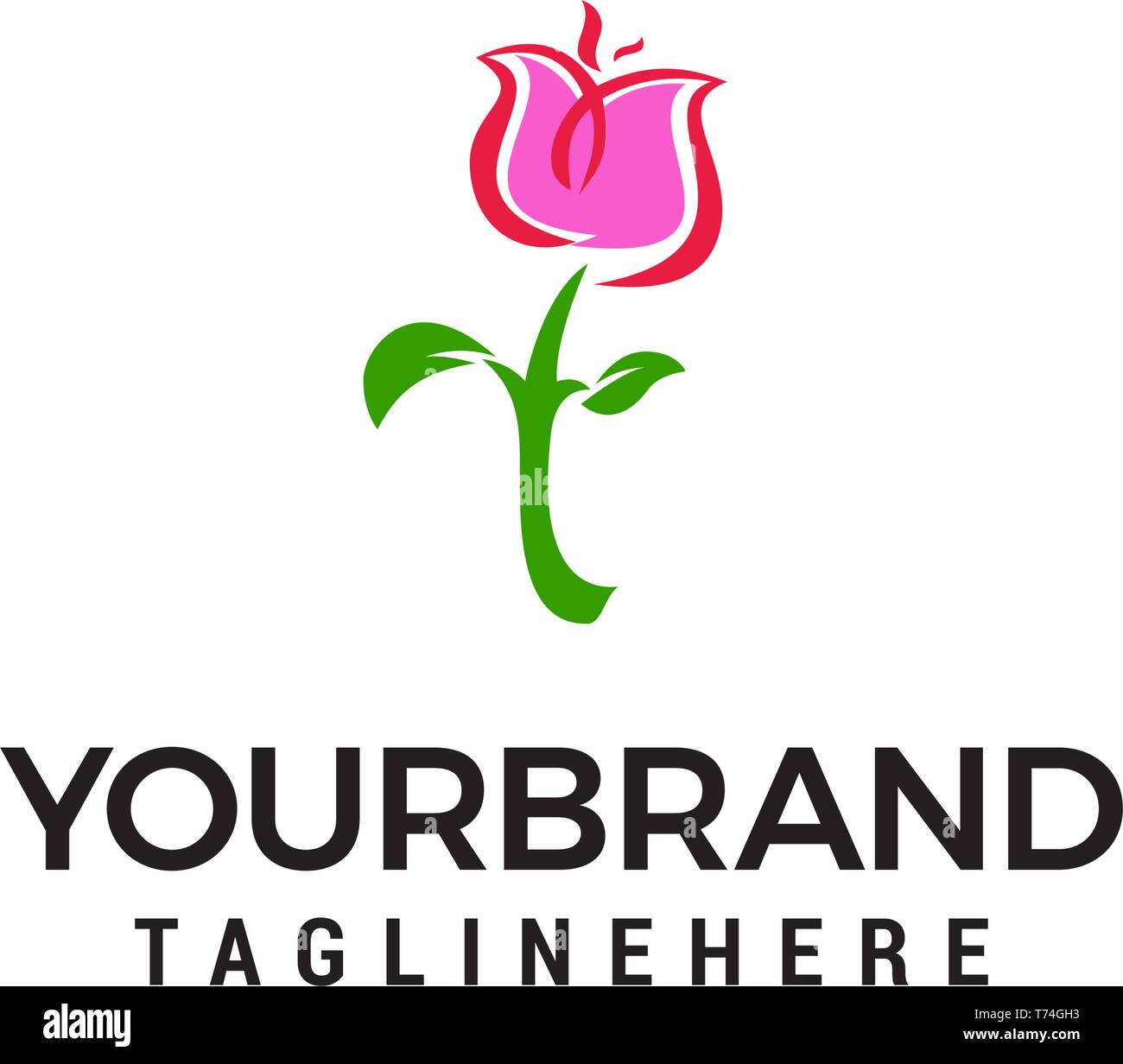 White rose logo hi-res stock photography and images - Alamy