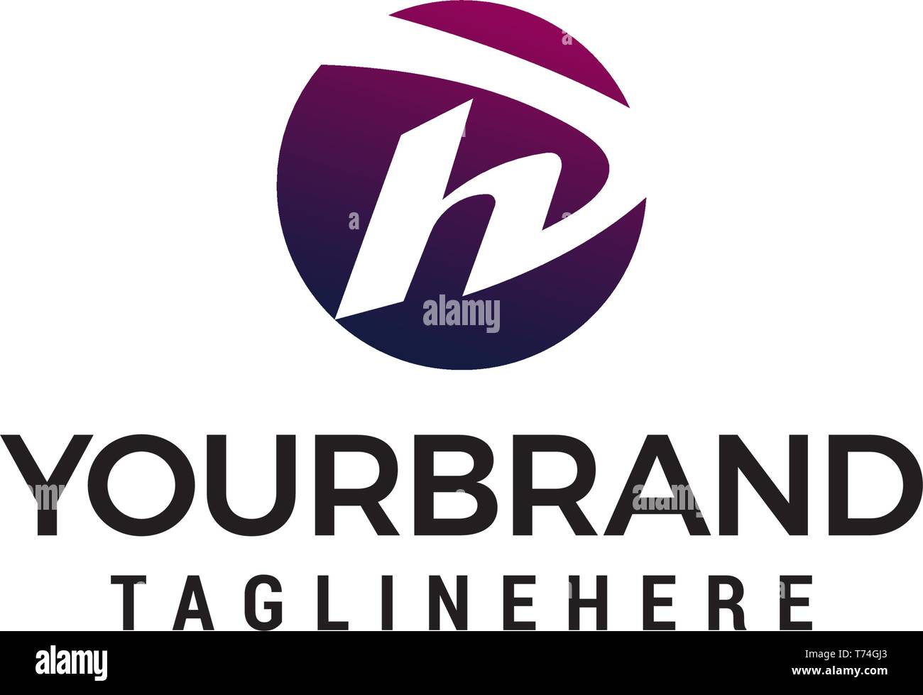 letter h logo design concept template vector Stock Vector Image & Art ...